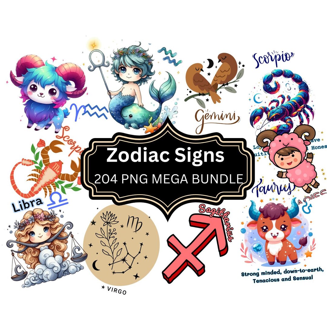 204 Zodiac Signs PNG, Zodiac Signs Clipart, Horoscope Clipart, Zodiac ...