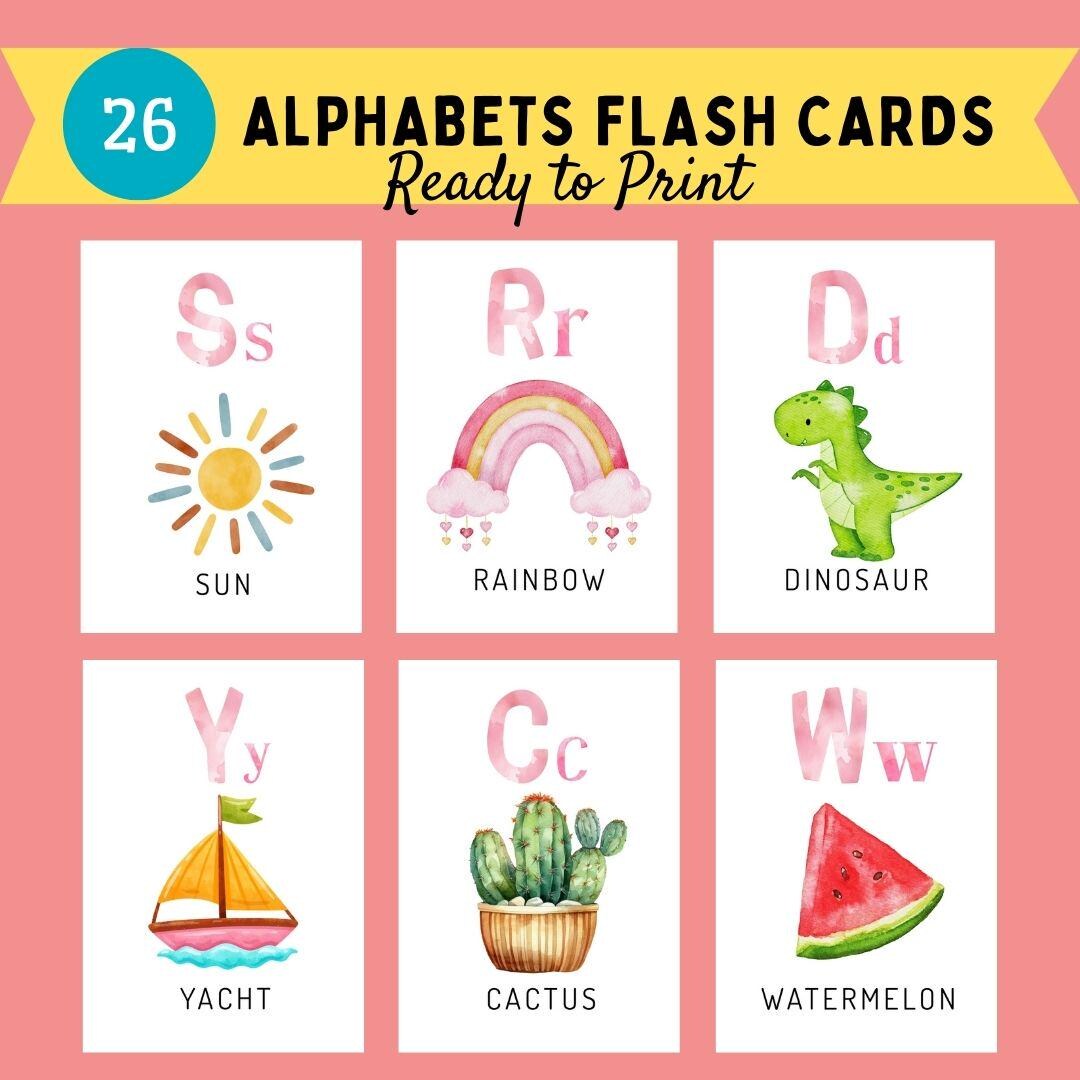 ABC Flash Cards, Educational Cards, A-Z Cards, Learn Abcs, Alphabet ...