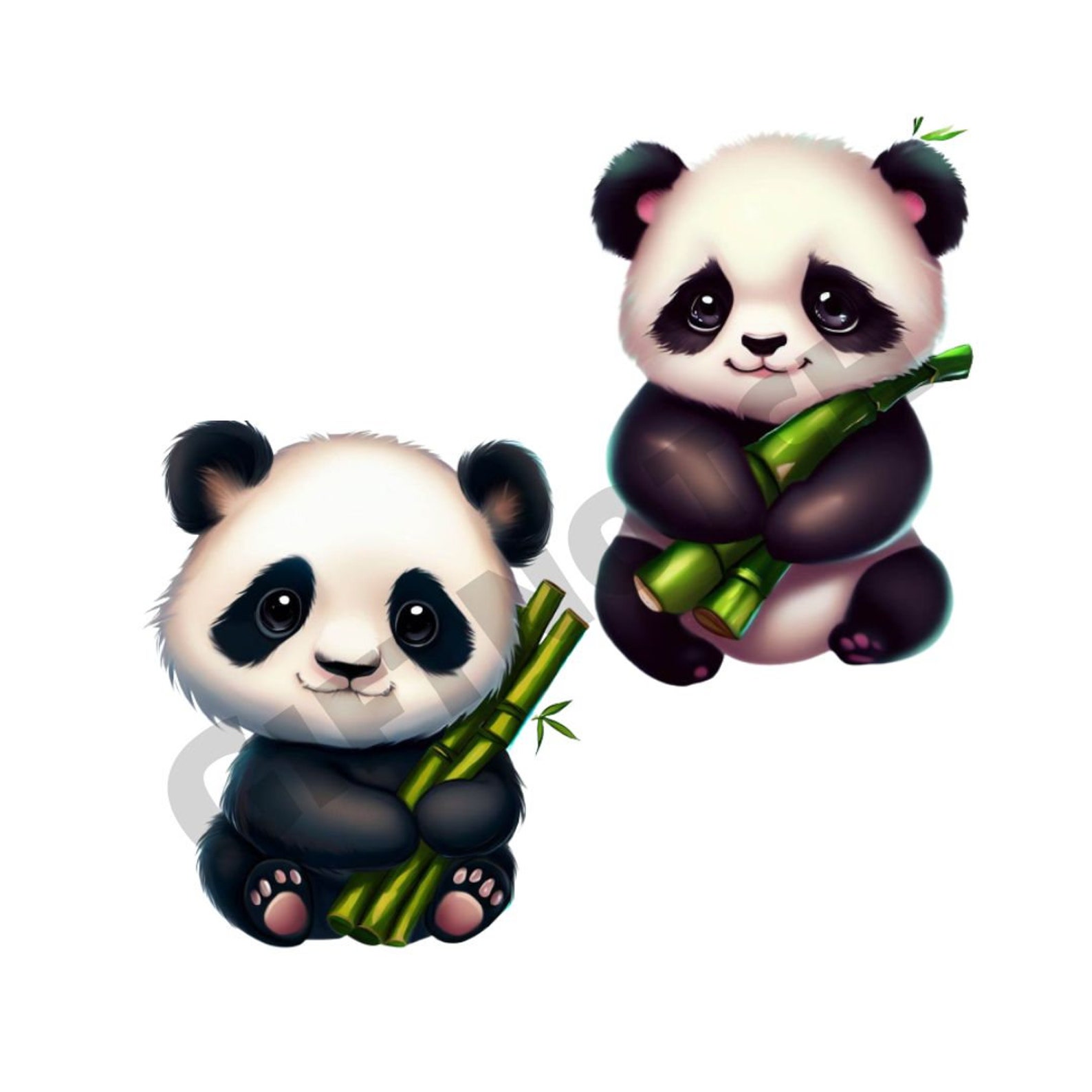 Panda Clipart Cute Panda Png Watercolor Panda Panda PNG - Etsy