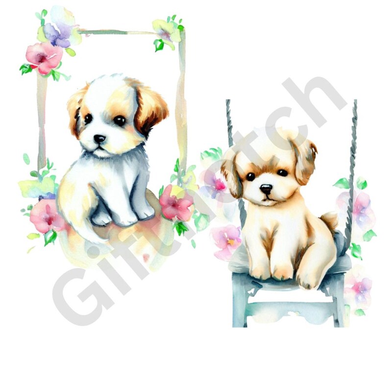 Cute Puppy PNG cool Dogs Clipart Nursery Art Digital - Etsy