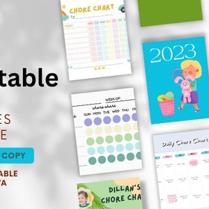 Printable Chore Kids Chart Bundle - Etsy