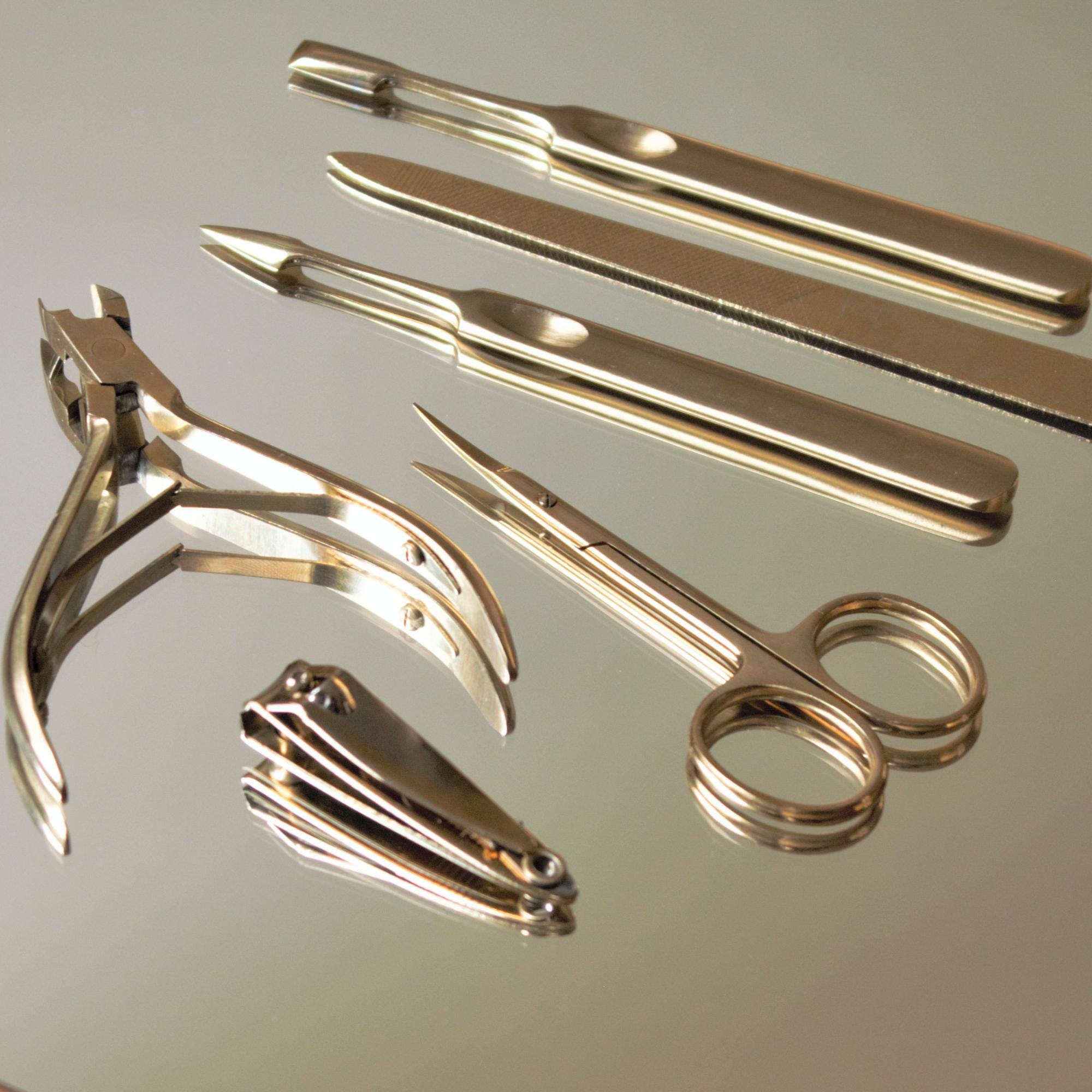 Real Gold Manicure Set, Unique Valentine's Day Gift, Titanium Alloy ...