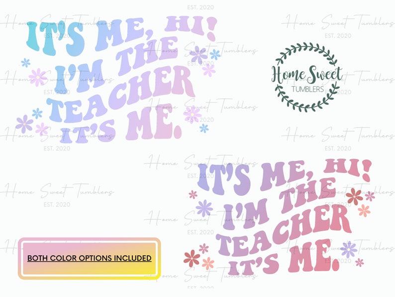 I'm the Teacher It's Me PNG Teacher off Duty SVG, Groovy Teacher ...