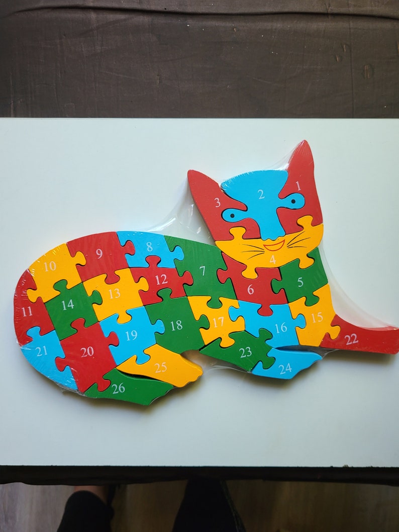 Educational Puzzles for Kids Cat - Etsy