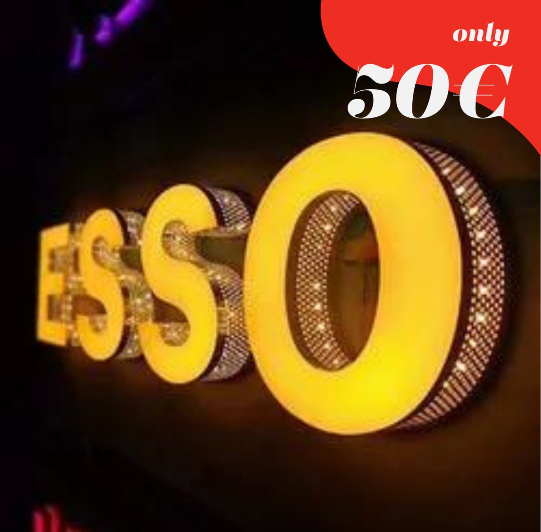 Letras iluminadas, letrero 3D, señalización LED 3D, exterior e interior ...