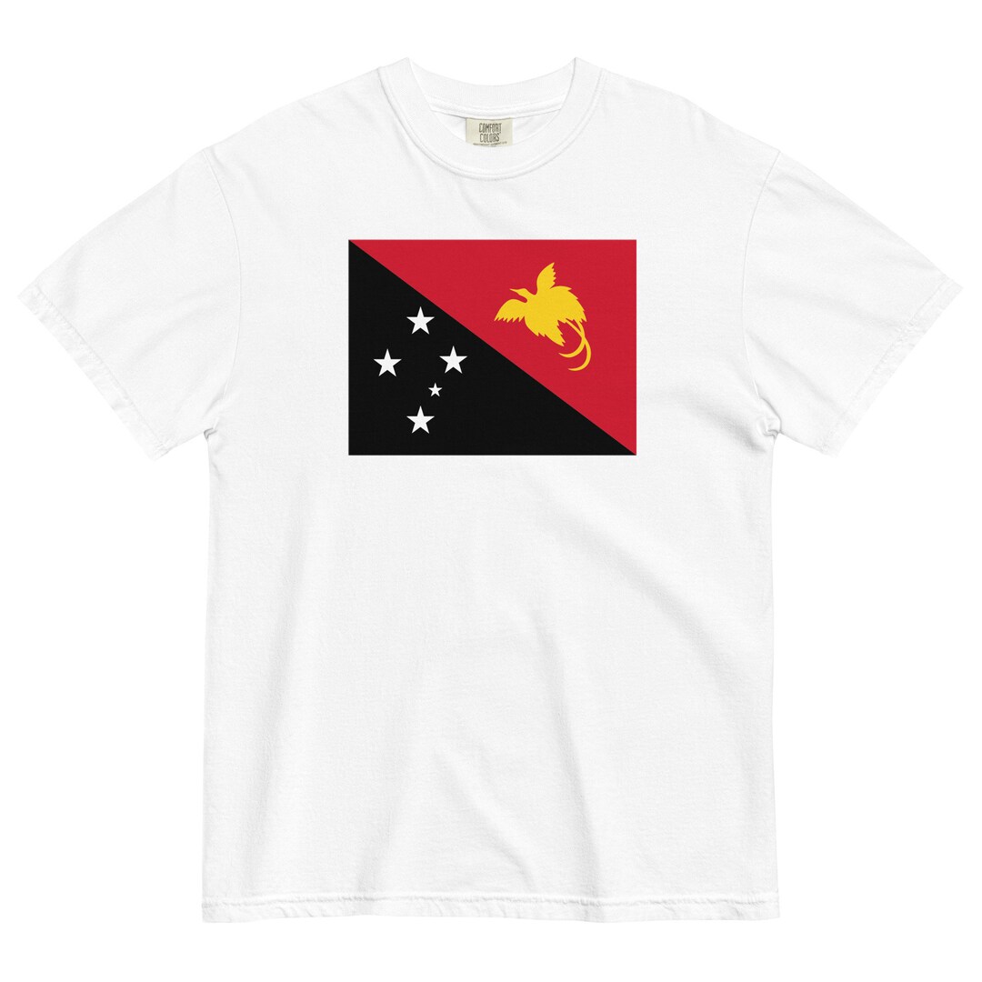 Papua New Guinea Flag T-shirt Unisex Premium Heavyweight Tee National ...