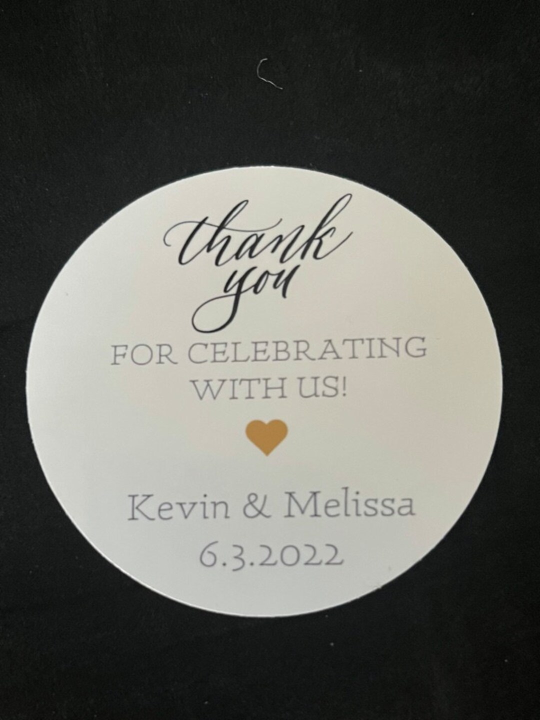 Wedding Sticker Personalized Thank You Sticker Thank You - Etsy