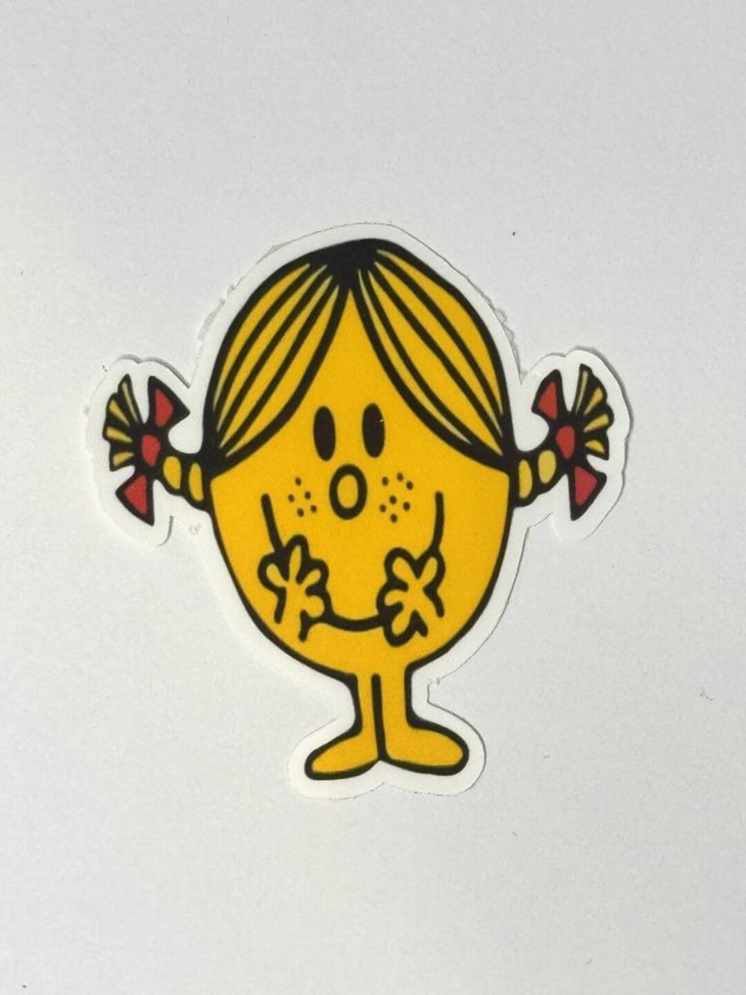 Little Miss Sticker in Yellow, Tumbler Stickers, Funny Stickers, Retro ...
