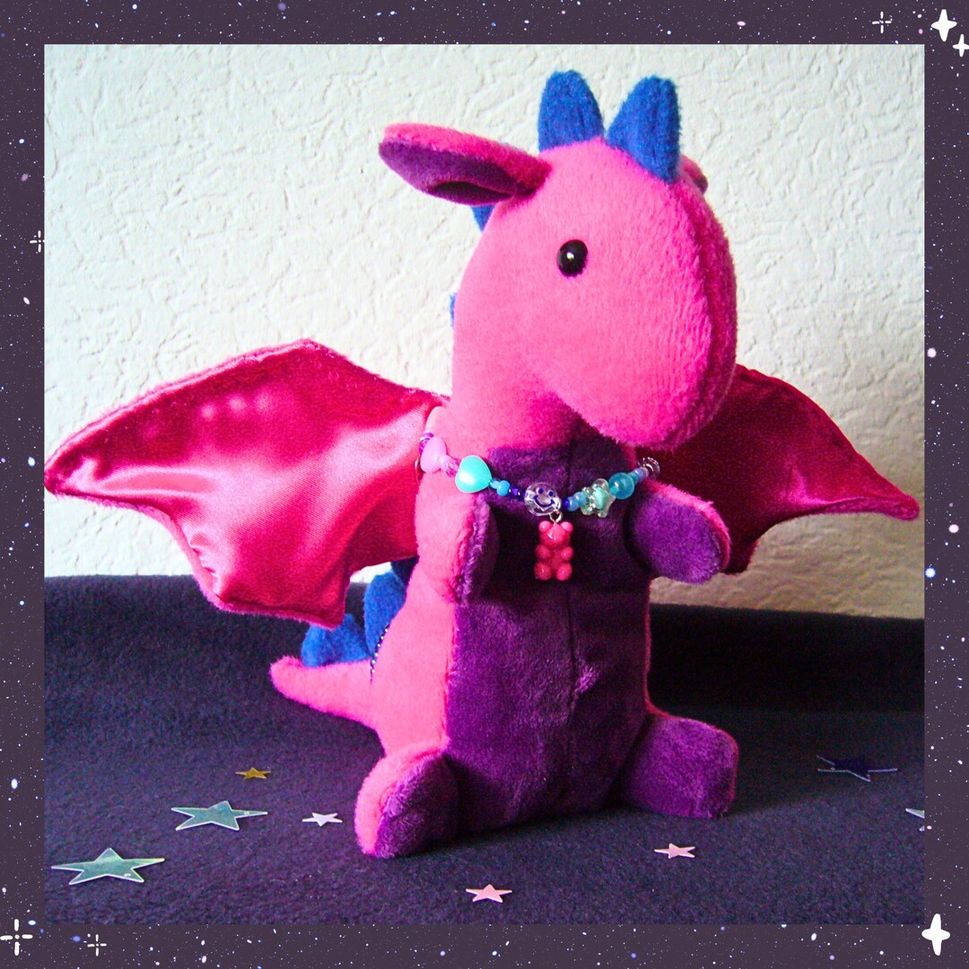 Cute Dragon, Bisexual, Pink Cute Bisexual Dragon Plushie - Etsy
