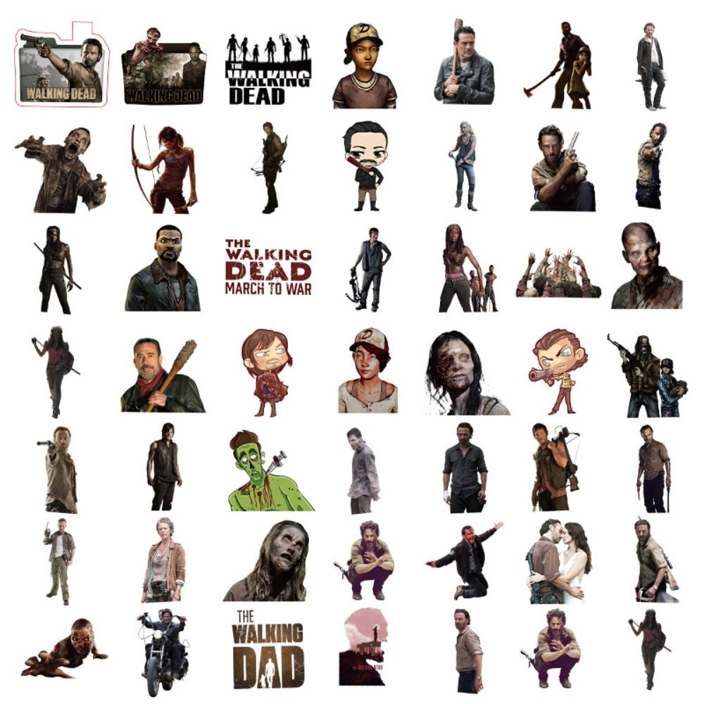 Walking Dead Stickers Sticker Stickers Art Sticker Artwork Decal Gift ...