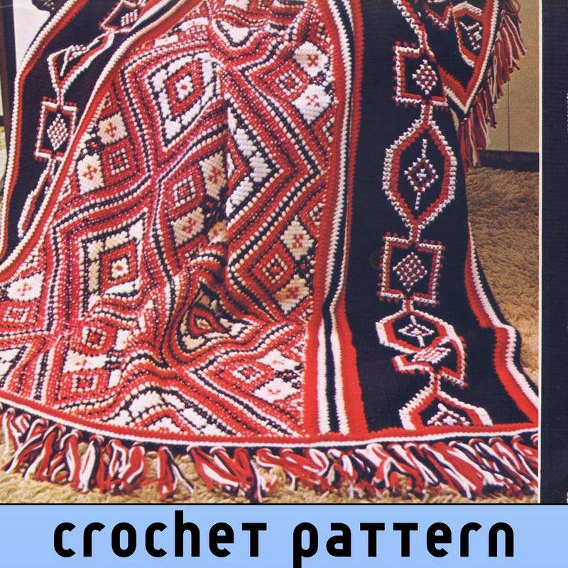 Crochet Aztec Afghan - Etsy