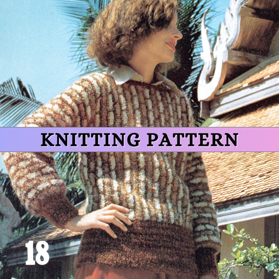 Colorwork Sweater Knitting Pattern Womens Sideways Knit Jumper ...