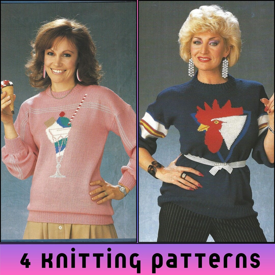 Colorwork Sweater Knitting Pattern Chicken Sweater Funny Womens ...