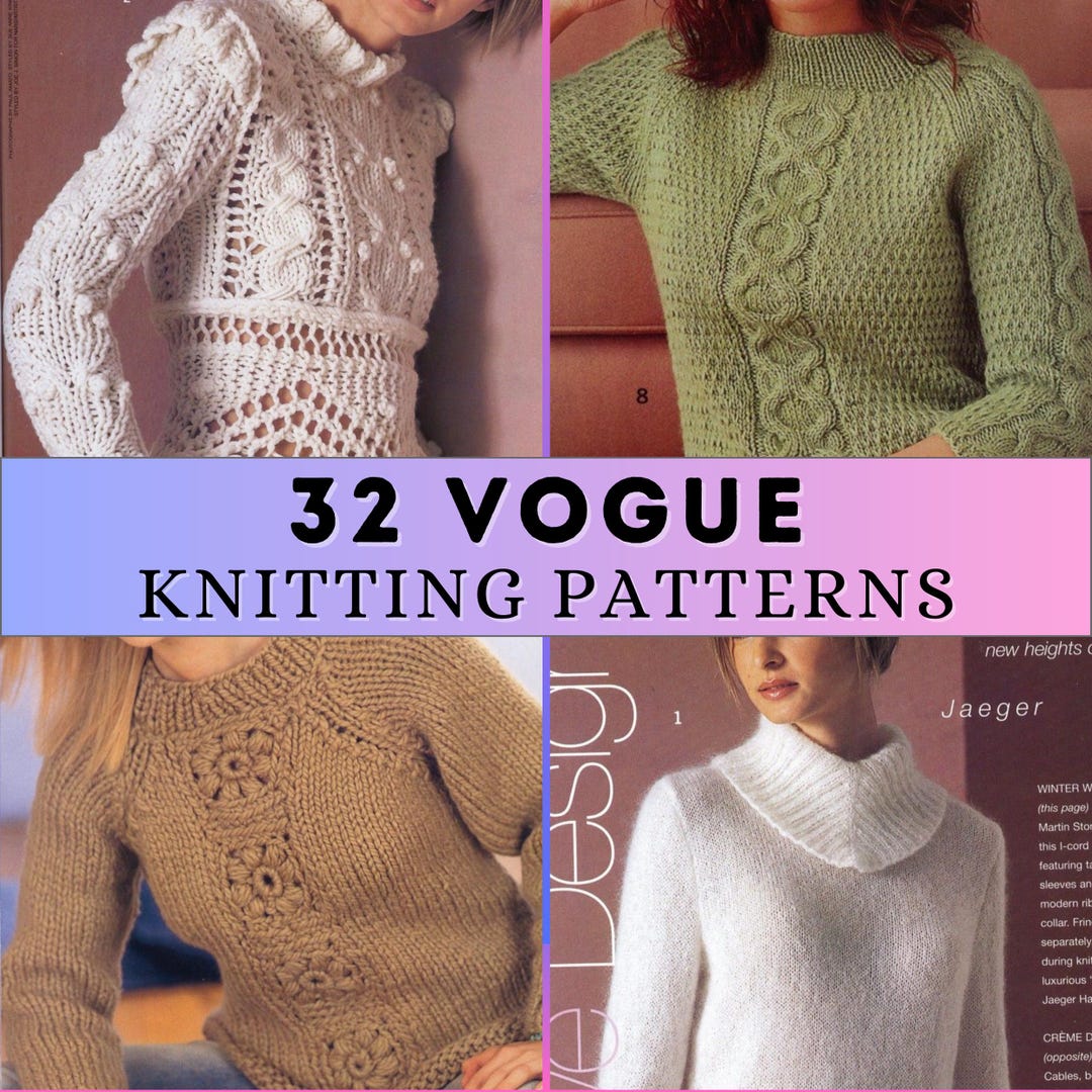 Vogue Knitting Patterns for Women Jumper Knit Pattern Ladies Bulky ...