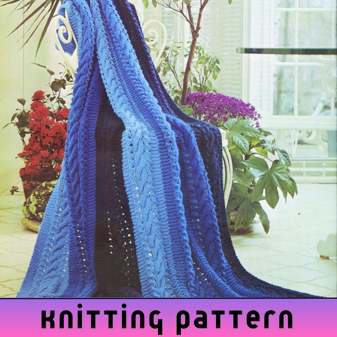 Aran Throw Knitting Pattern Stitch Knit Blanket Pattern Cable Knit ...