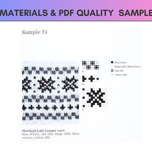 Fair Isle Knitting Chart Patterns Sample Stitch Bundle 70s Vintage Nordic Colorwork Traditional ...