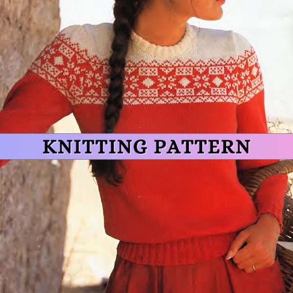 Sweter z wełny szetlandzkiej - Etsy Polska