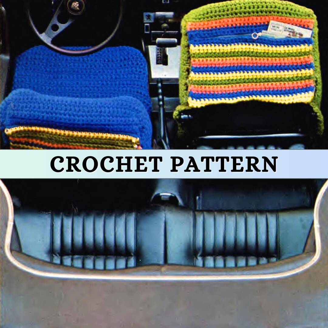 Car Seat Cover Crochet Pattern Easy Beginner Single Crochet Bulky ...