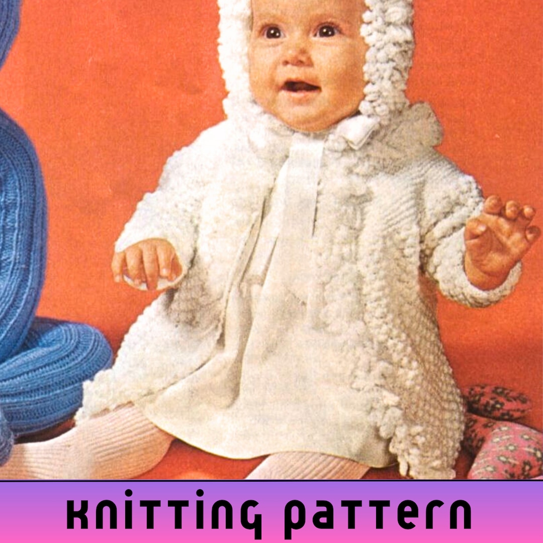 Baby Hooded Coat Knitting Pattern Unusual Knit Baby Girl - Etsy
