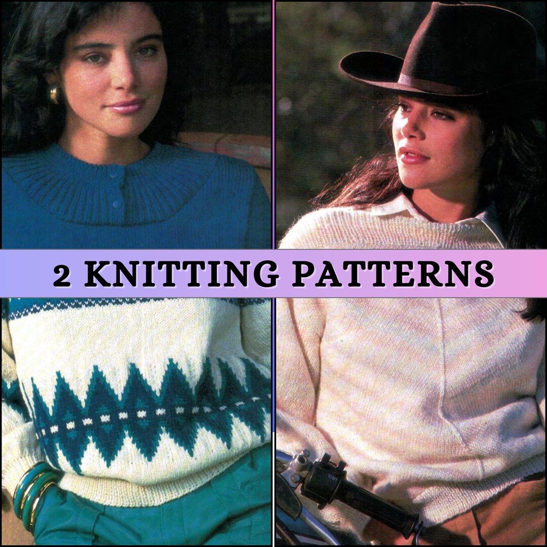 Simple Colorwork Jumper Knitting Pattern Women Sweater Rib Yoke ...