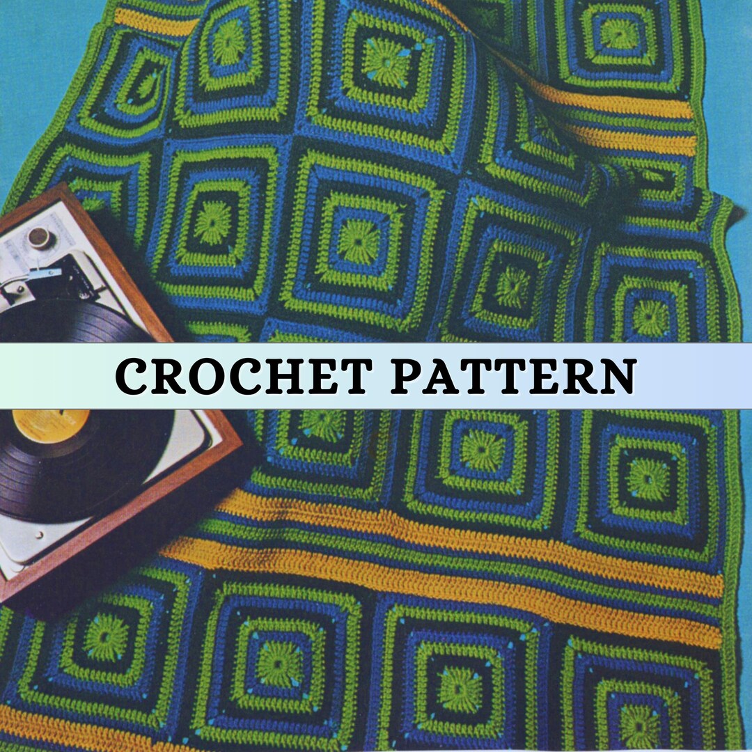 C2C Granny Square Patchwork Afghan Crochet Pattern Blanket Colorwork ...