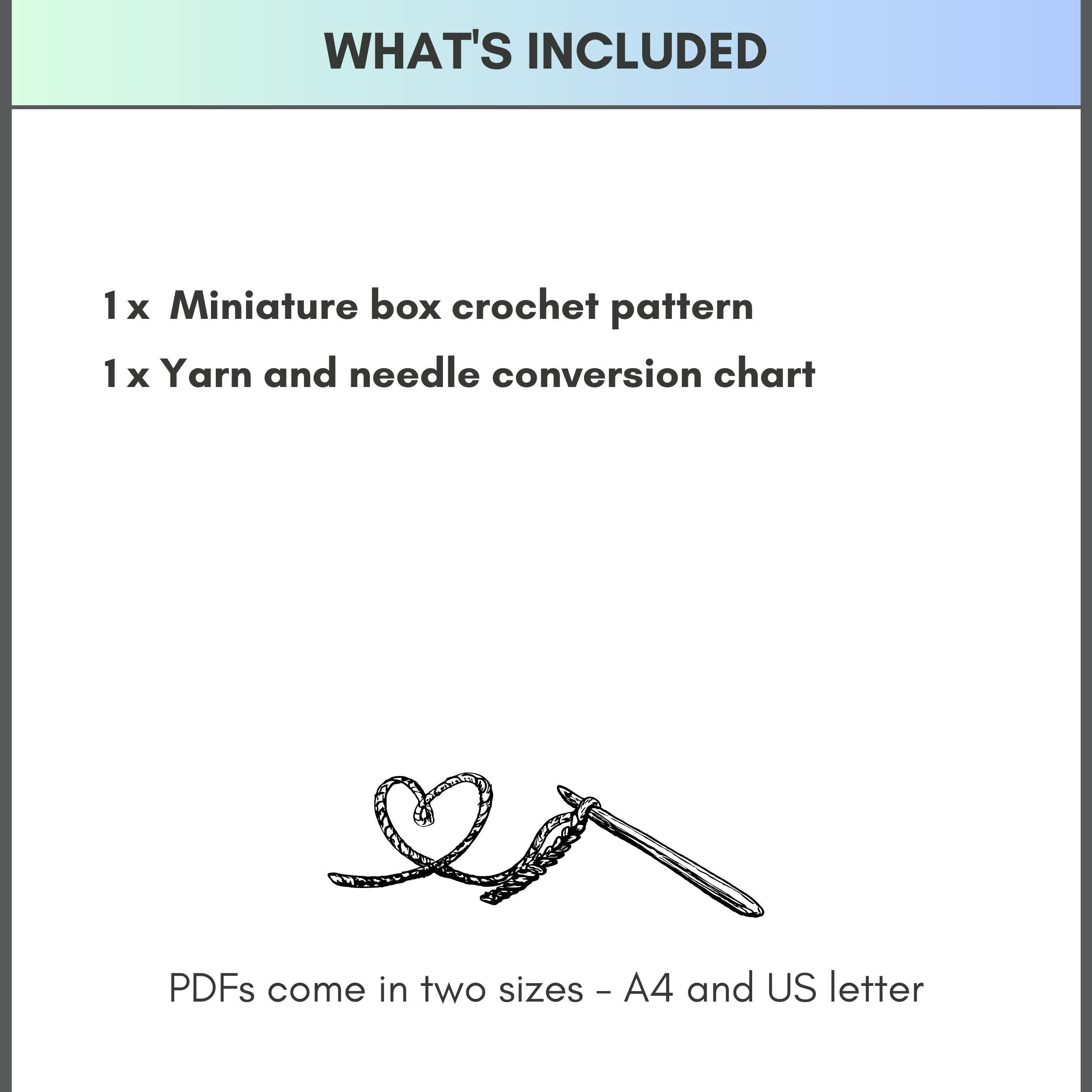 Tiny Box Crochet Pattern Miniature Jewelry Box Decorative Gift Box ...