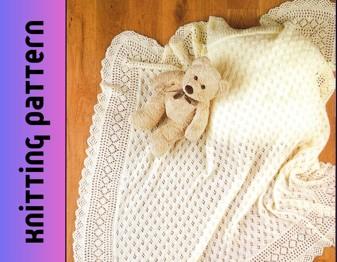 Baby Blanket Knitting Pattern PDF Newborn Baby Shawl Snuggle - Etsy