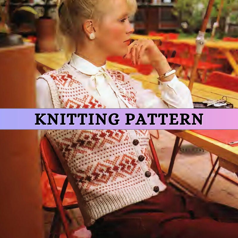 Patons Fair Isle Vest - Etsy UK