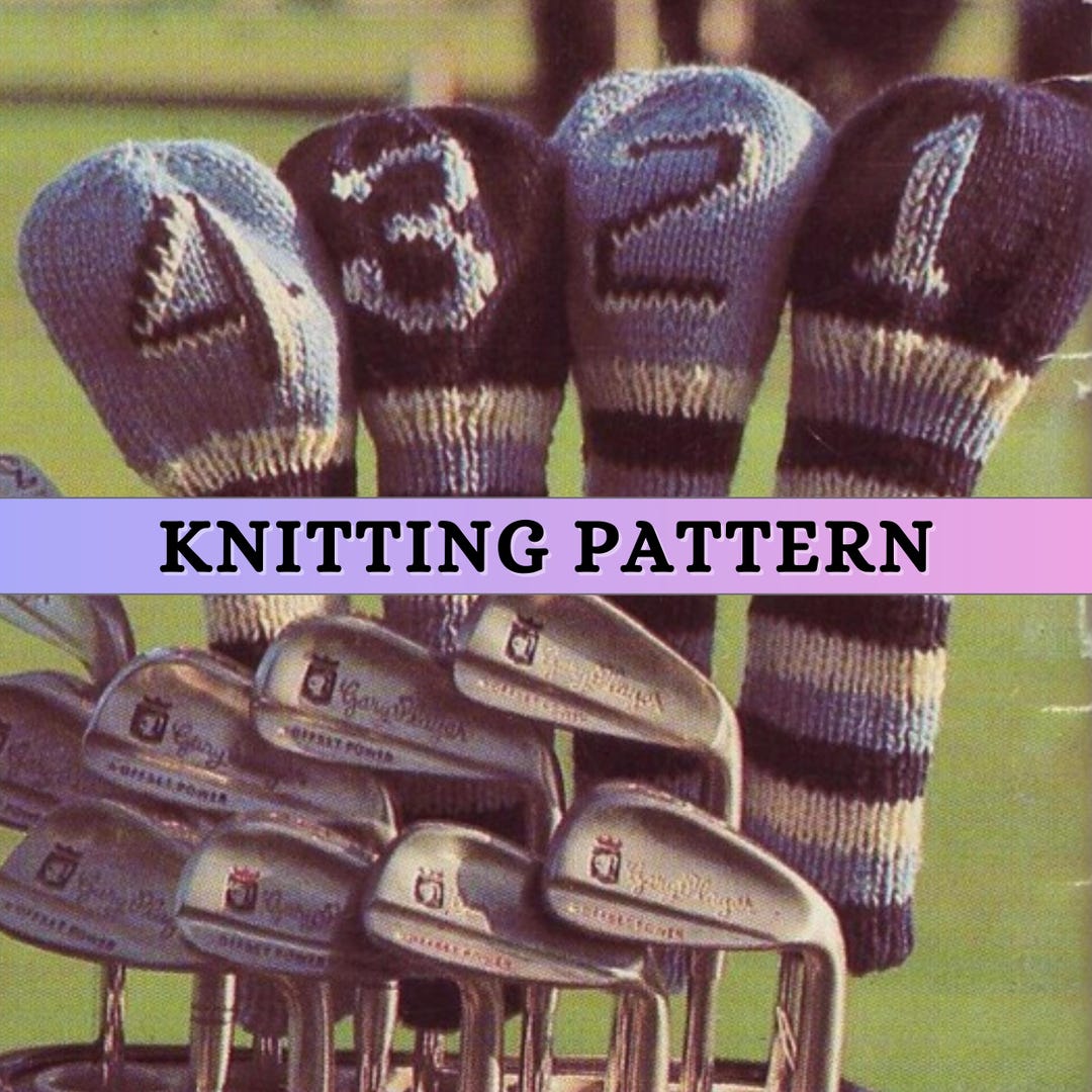 Golf Club Cover Knitting Pattern Knitted Golf Head Covers Pattern Easy ...