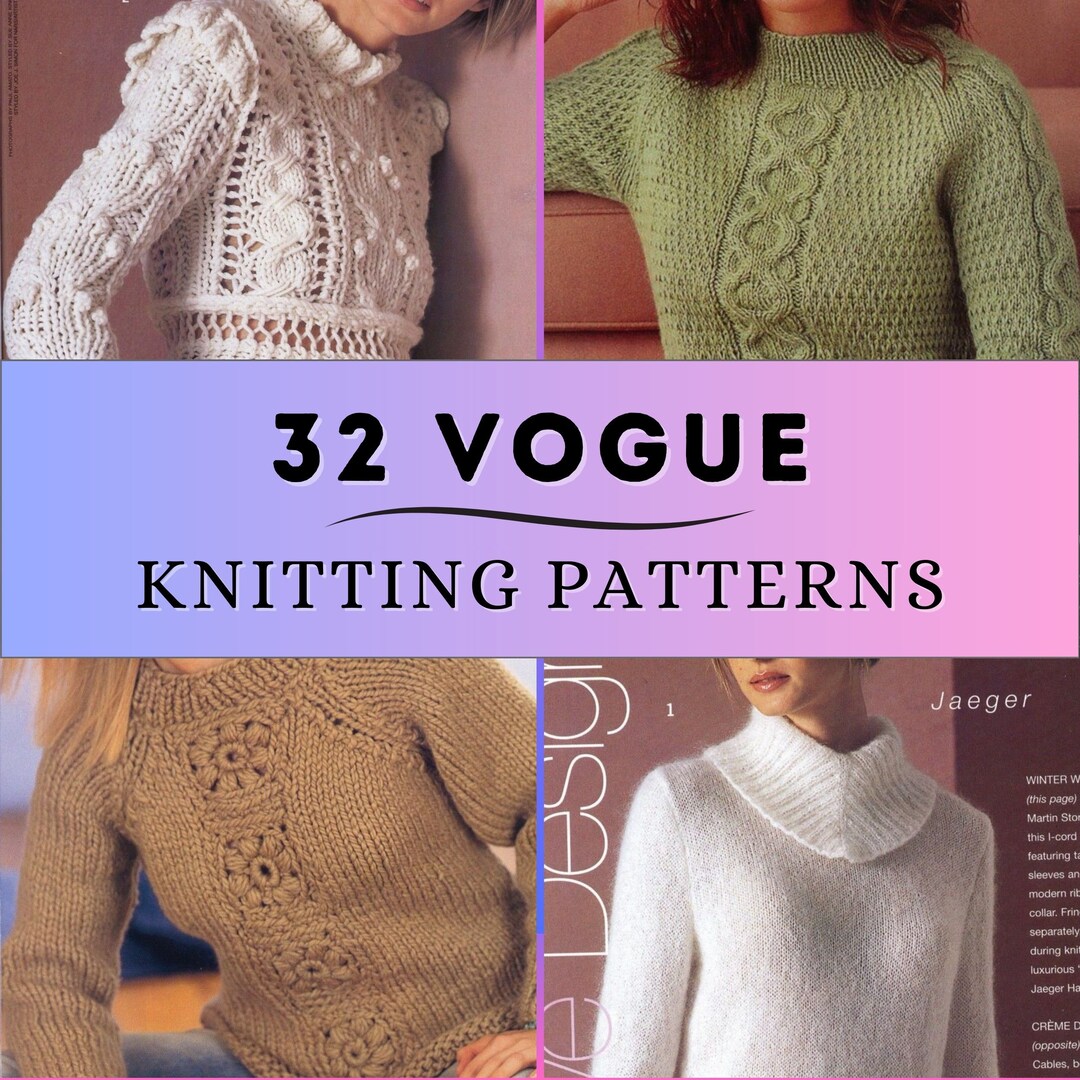 Vogue Knitting Patterns for Women Jumper Knit Pattern Ladies Bulky ...