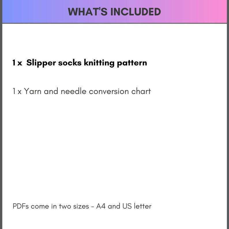 Slipper Socks Pattern Colorwork Knitting Pattern Worsted Weight Knit ...