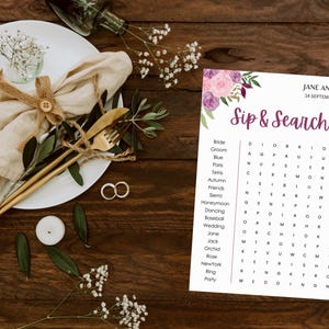 Blooming Bouquet: A Floral Word Search Puzzle Template With Pink Rose ...