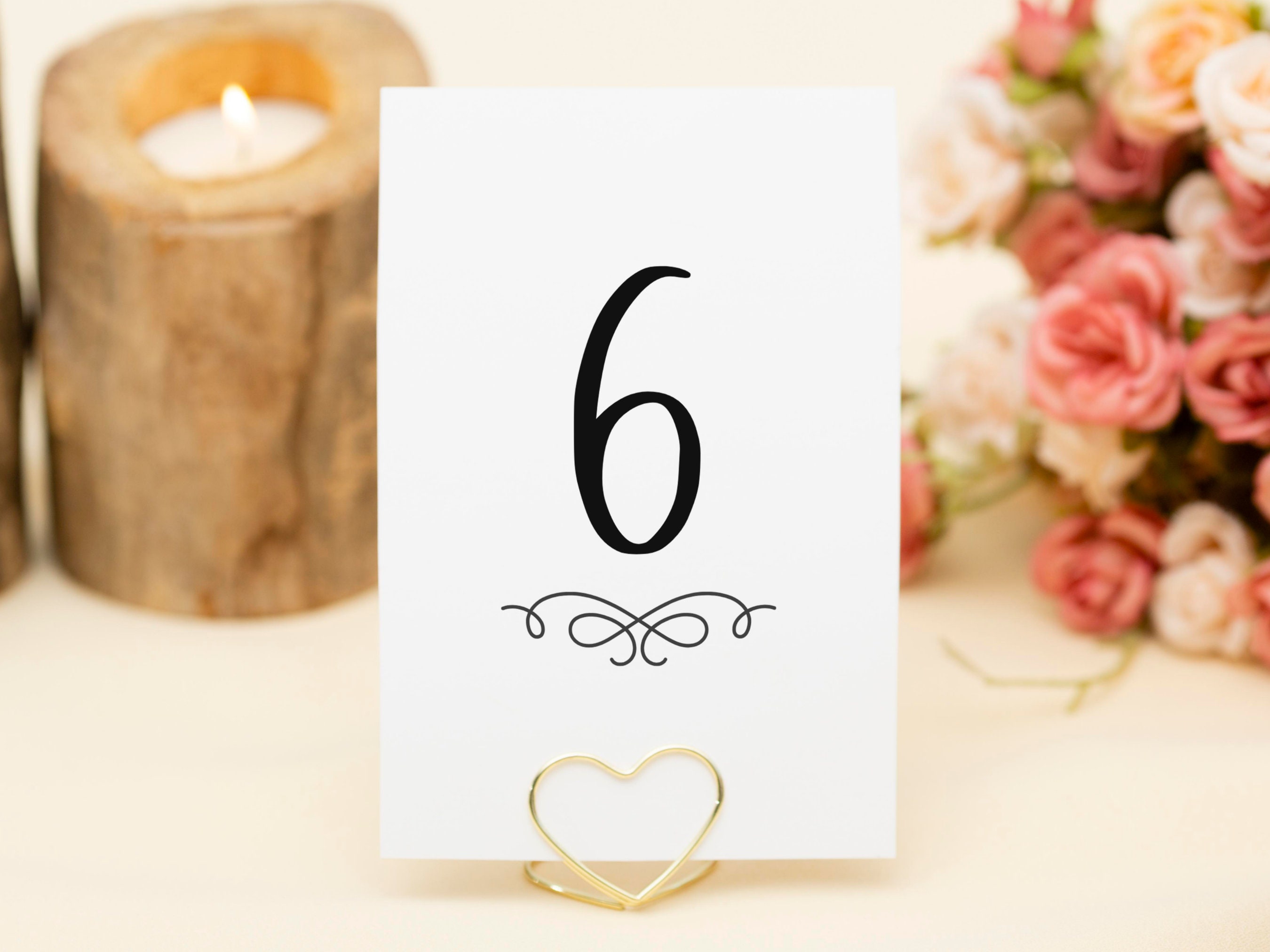 Wedding Table Numbers Sign Template Editable & Printable - Etsy