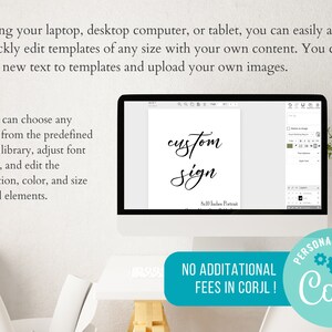 Editable Minimalist Custom Sign Template, Printable Custom Poster, 5x7 ...