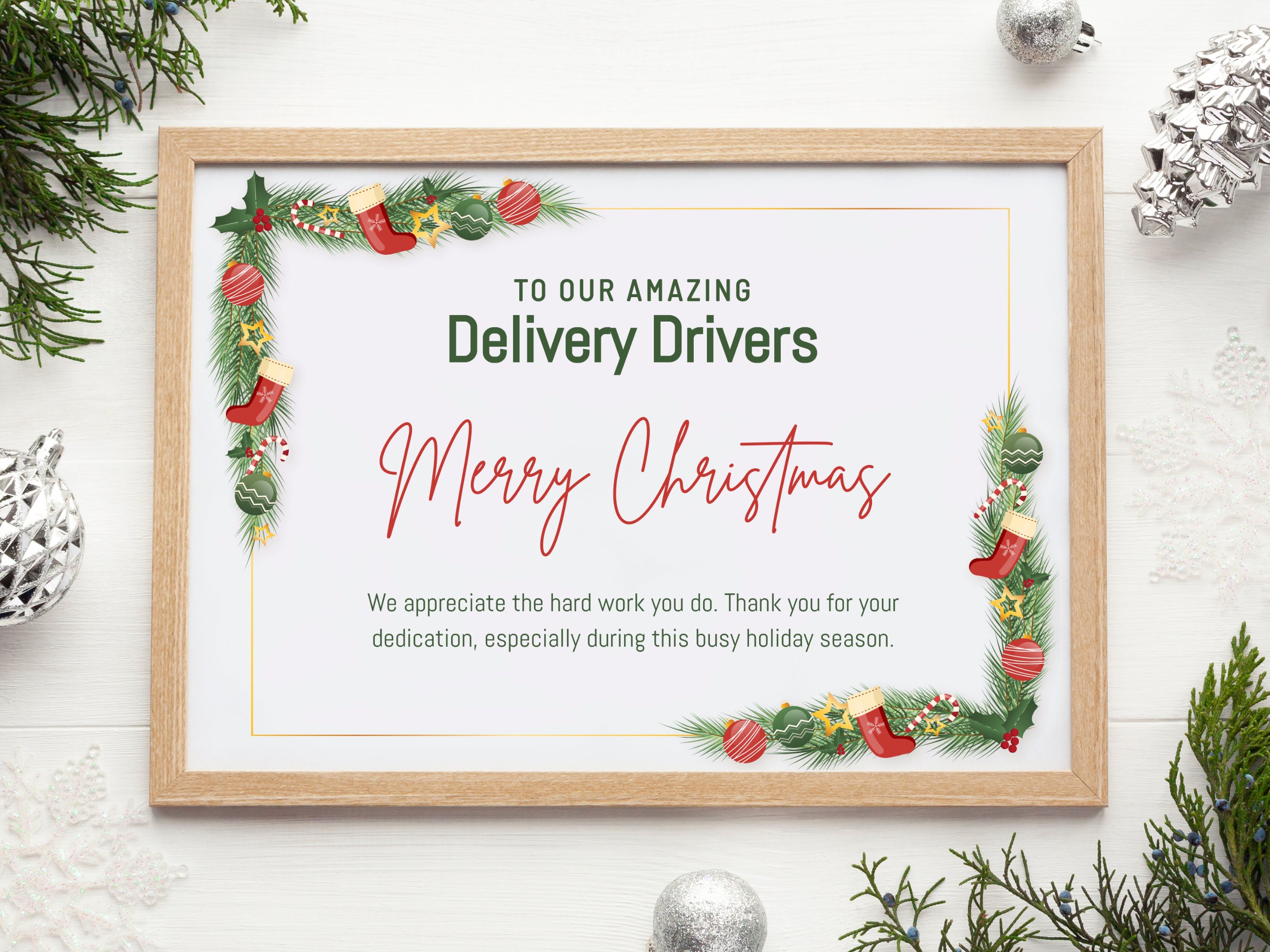 Delivery Driver Snack Thank You Sign, Printable Delivery Driver Thank ...