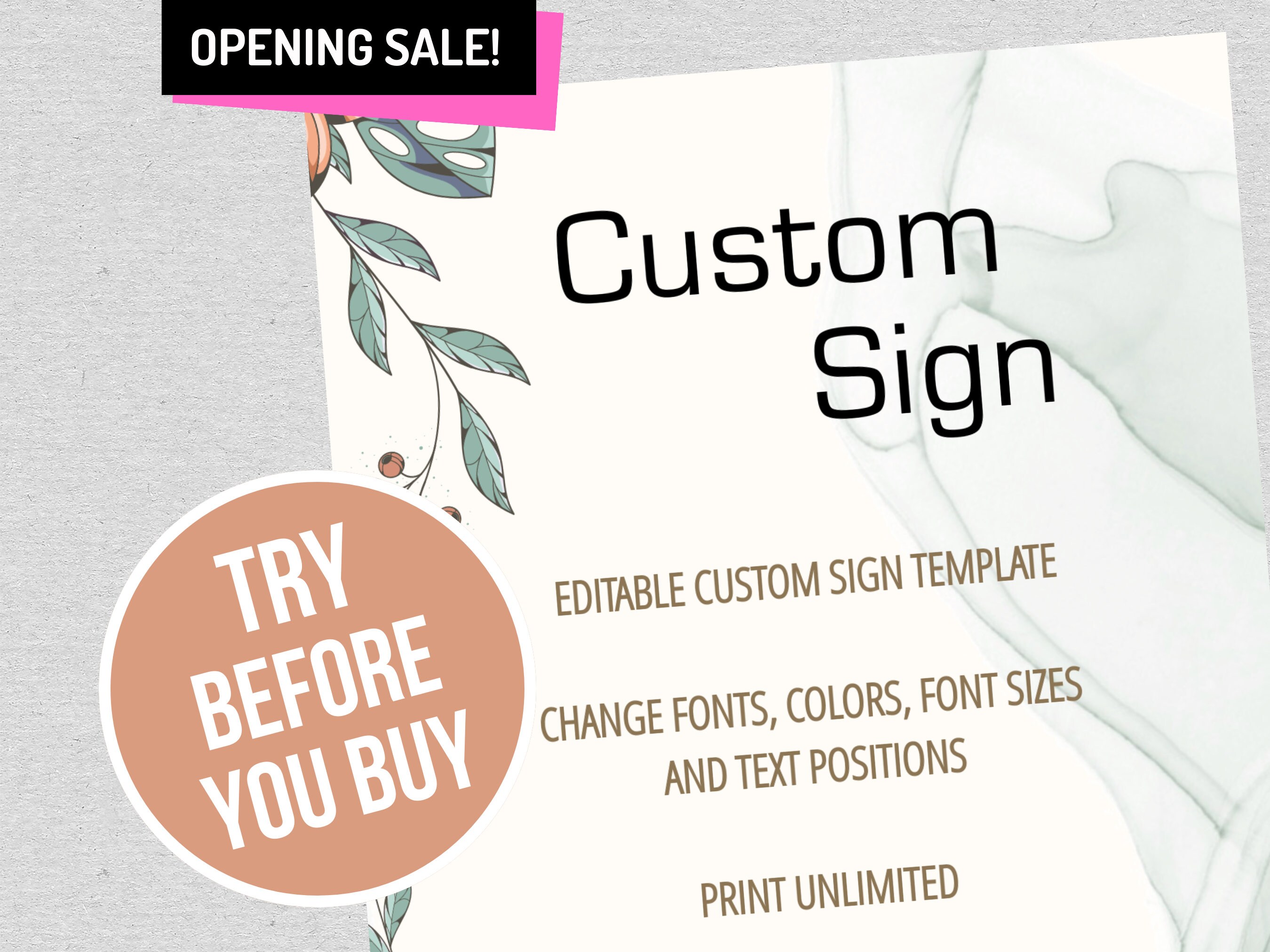 Printable Sign Template Editable Custom Sign Wedding Sign - Etsy Australia