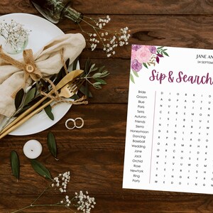 Blooming Bouquet: A Floral Word Search Puzzle Template With Pink Rose ...