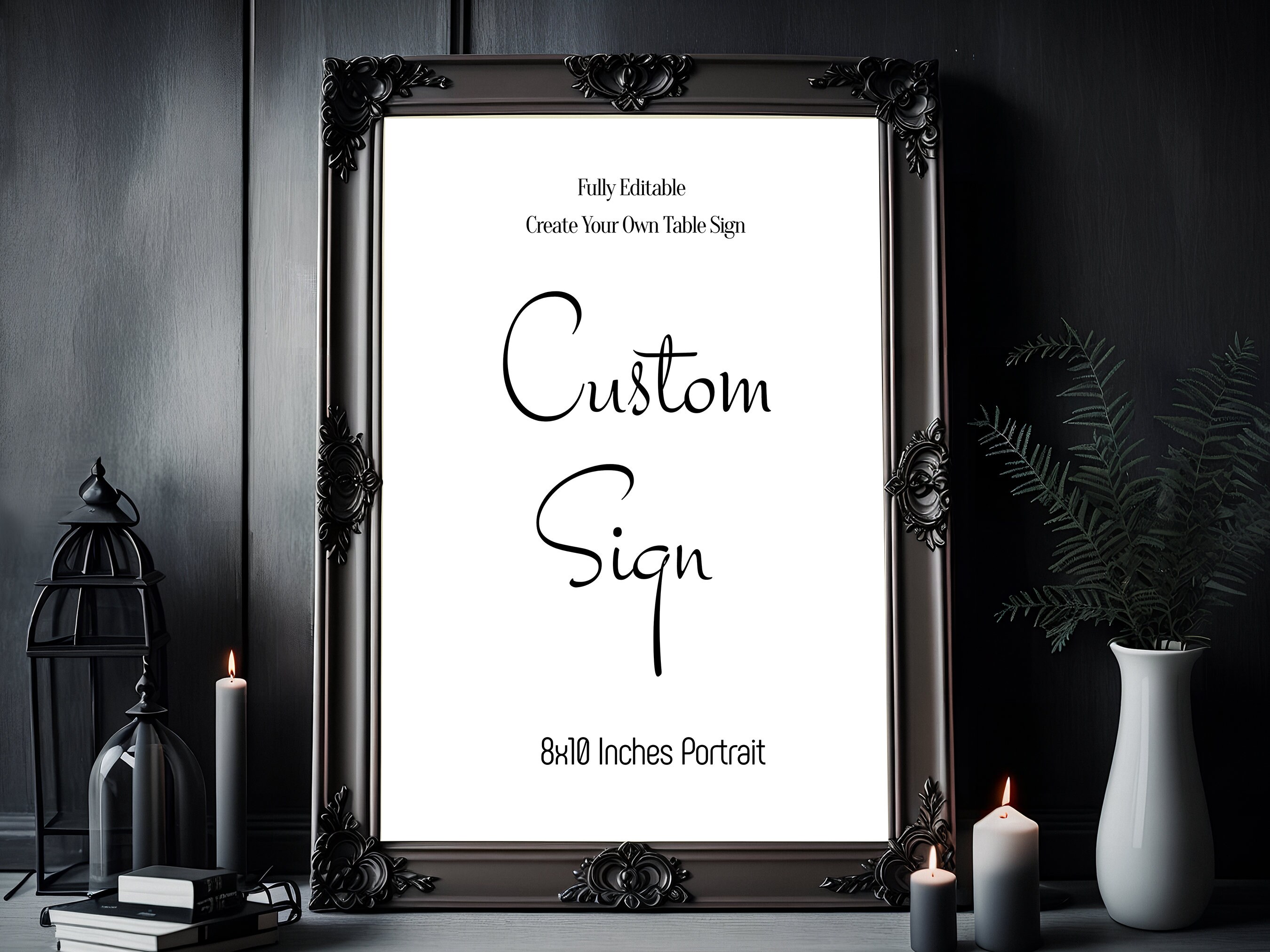 Printable Minimalist Custom Table Sign Editable Custom Sign - Etsy