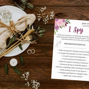 Blooming Bouquet: I Spy Wedding Photo Hunt Game Template, Printable ...