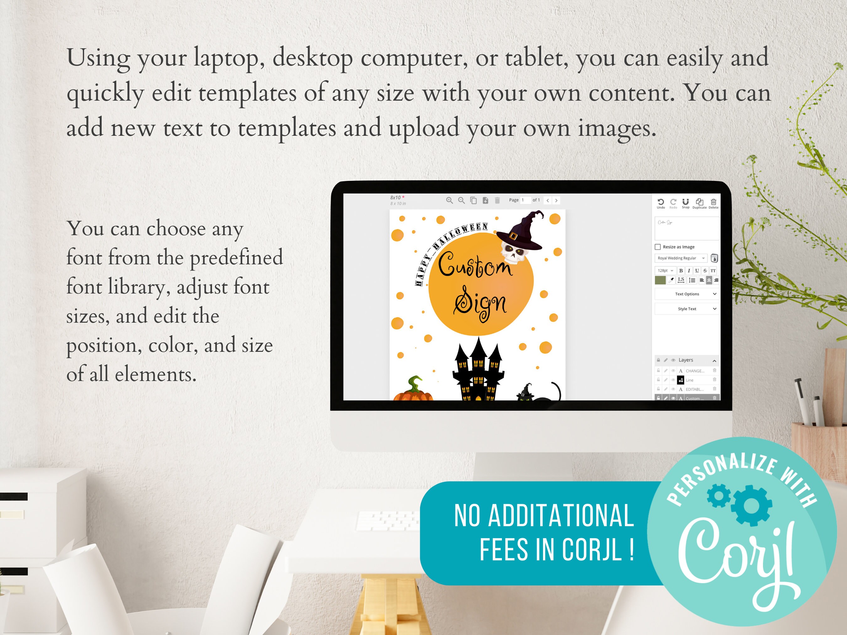 Printable Halloween Sign Template Custom Halloween Sign - Etsy