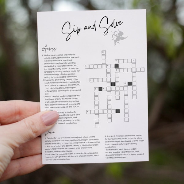 Sip and Solve Puzzle - Etsy