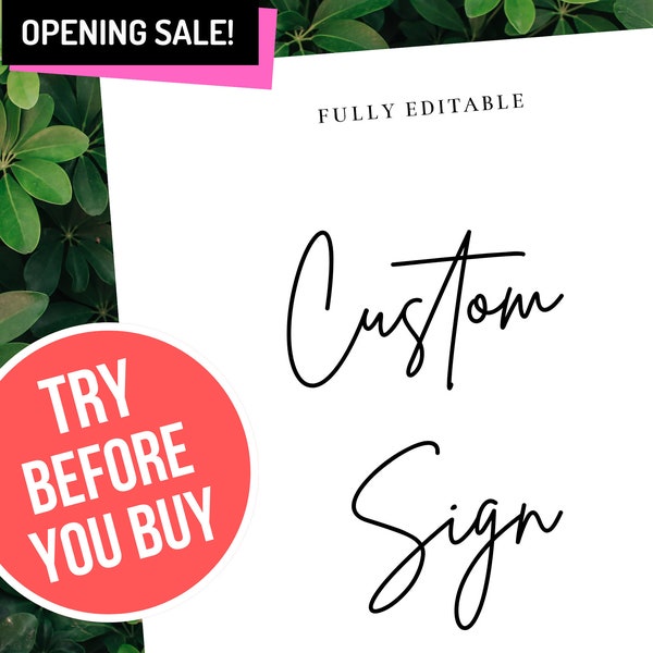 Custom Sign - Etsy