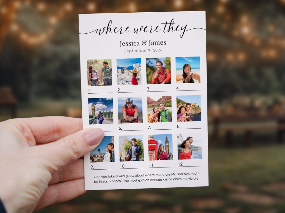 Couple Photo Guessing Game – Wedding & Bridal Shower (editable ...