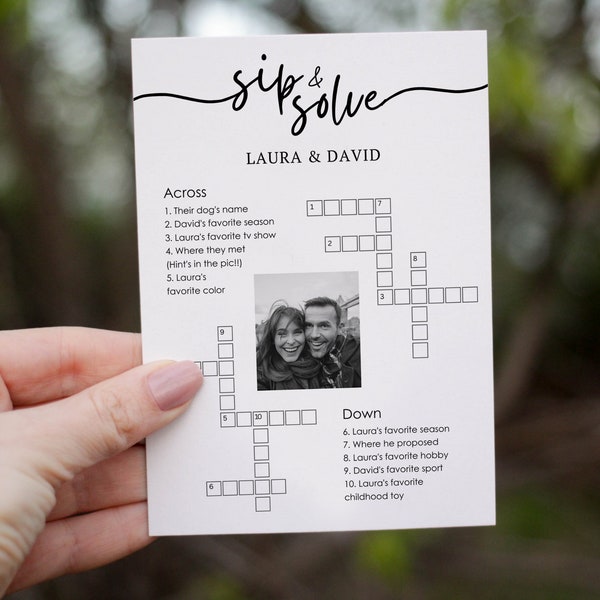 Custom Crossword Puzzle - Etsy
