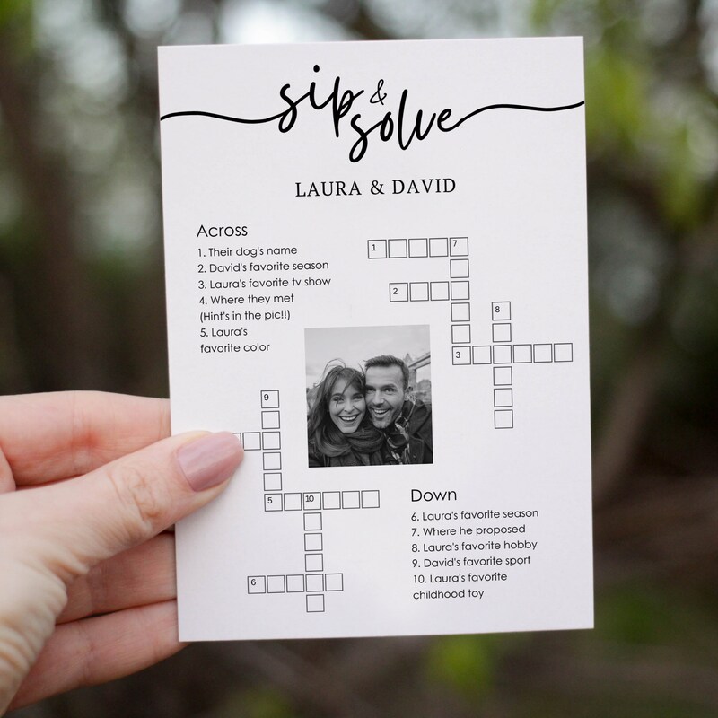 Custom Crossword Puzzle - Etsy