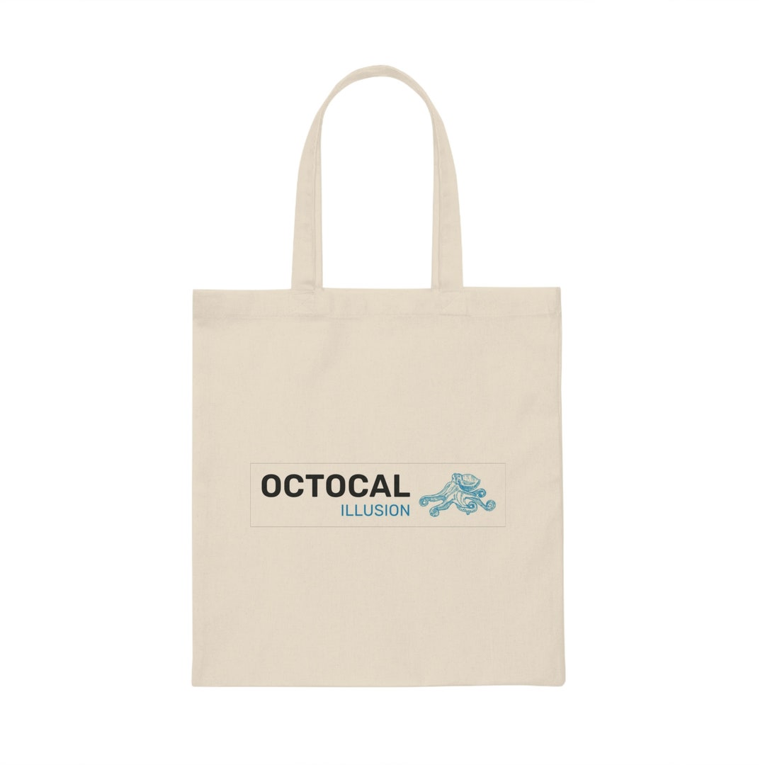 Octocal Illusion Canvas Tote Bag - Etsy
