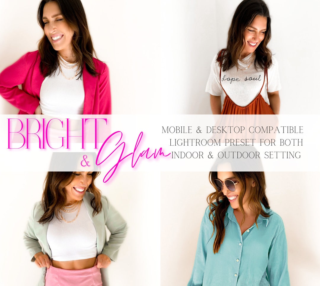 Bright & Glam Lightroom Preset for Boutiques (mobile and Desktop ...