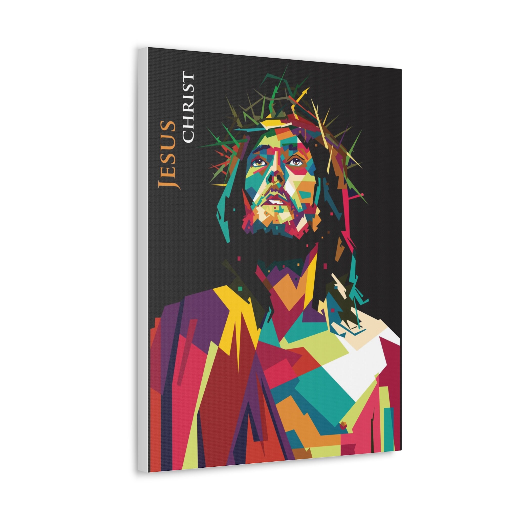 Jesus Christ Pop Art Canvas Wrap Vibrant Portraits Multiple Sizes ...