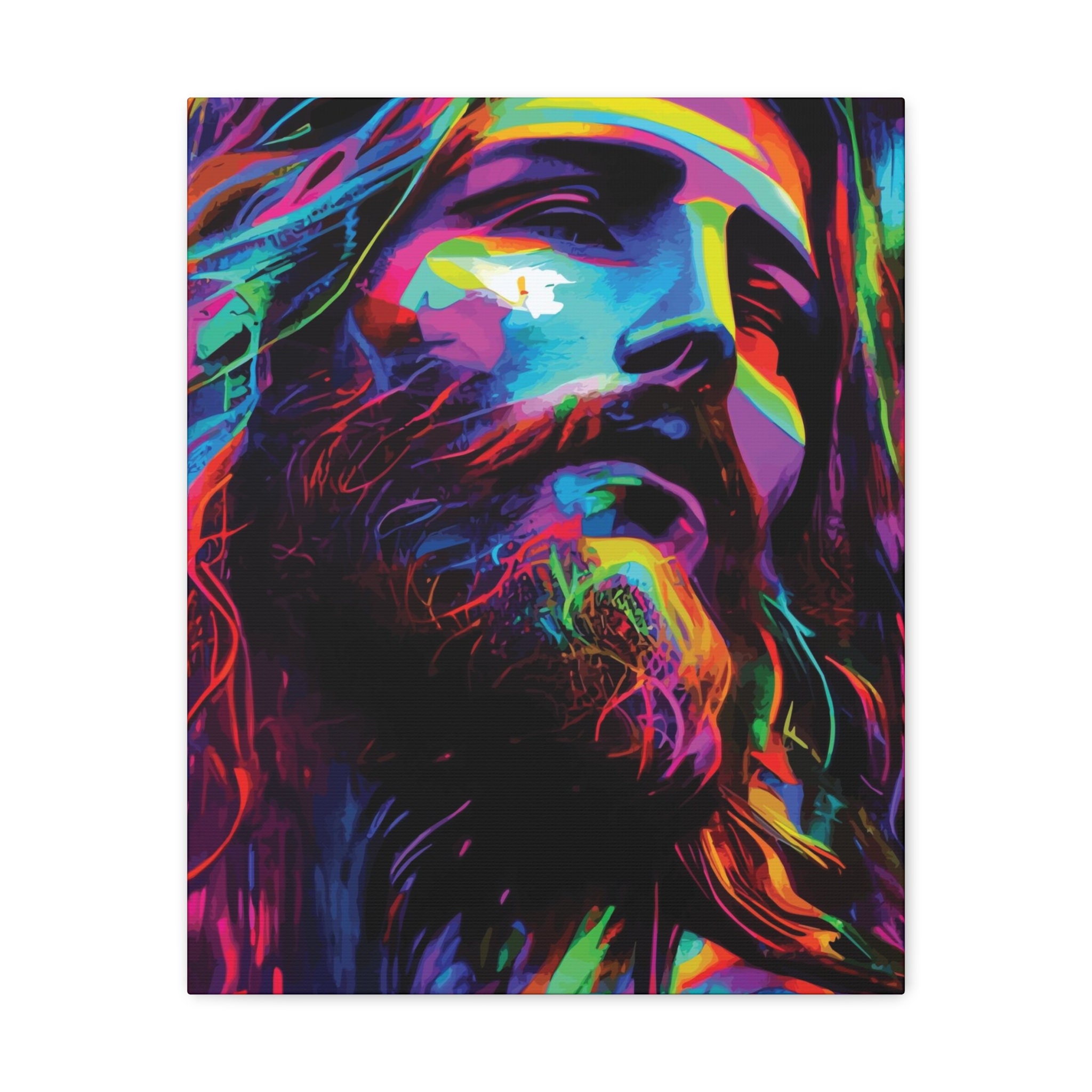 Colorful Jesus Christ Pop Art Canvas Wrap Vibrant Portraits Multiple ...