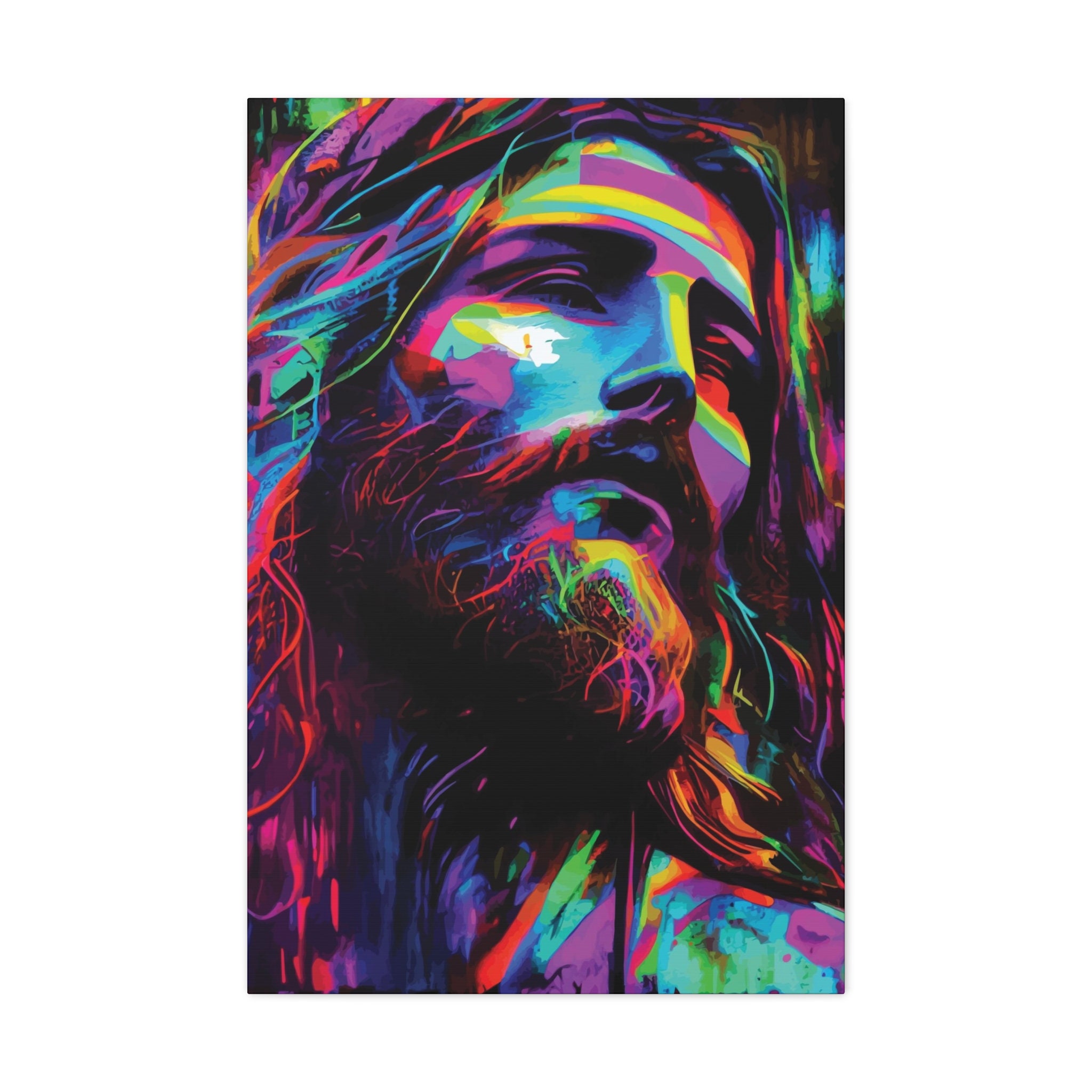 Colorful Jesus Christ Pop Art Canvas Wrap Vibrant Portraits Multiple ...